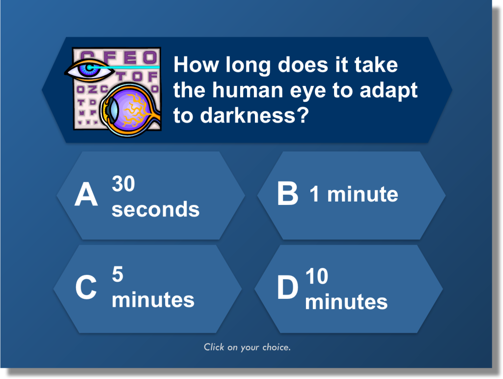 Quiz-show style activity | William Horton Consulting